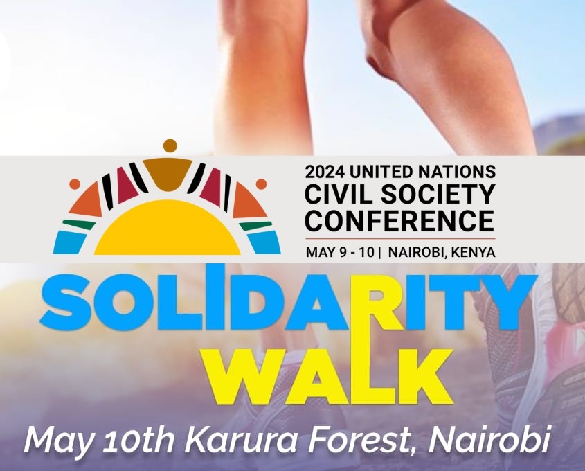 Peace and Future Generations Solidarity Walk. Next to the UN in Nairobi ...